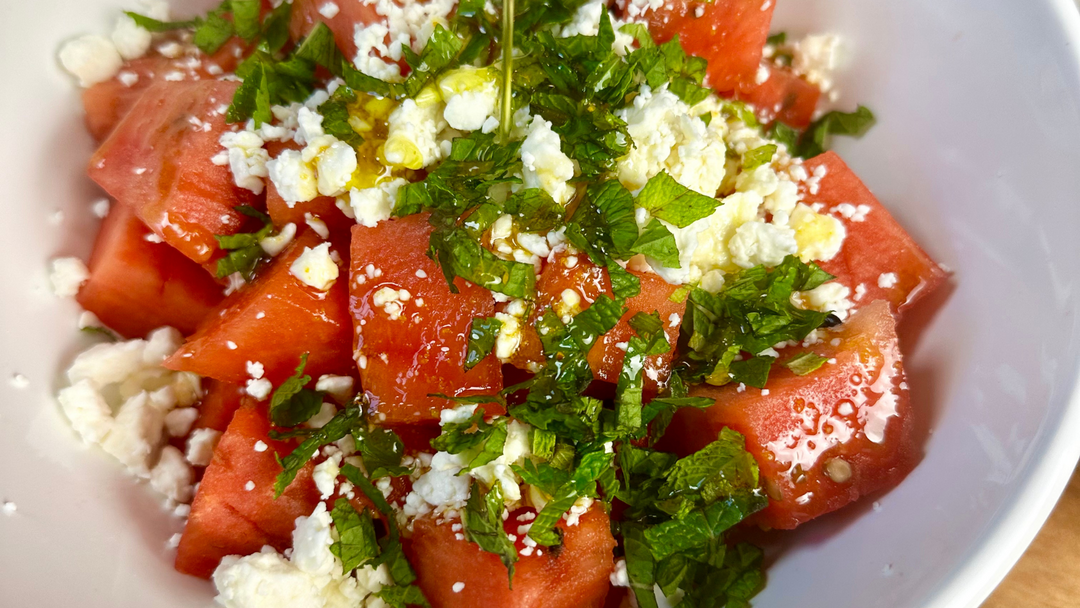 Minty Watermelon Feta Fusion – MOM CAVE FOOD